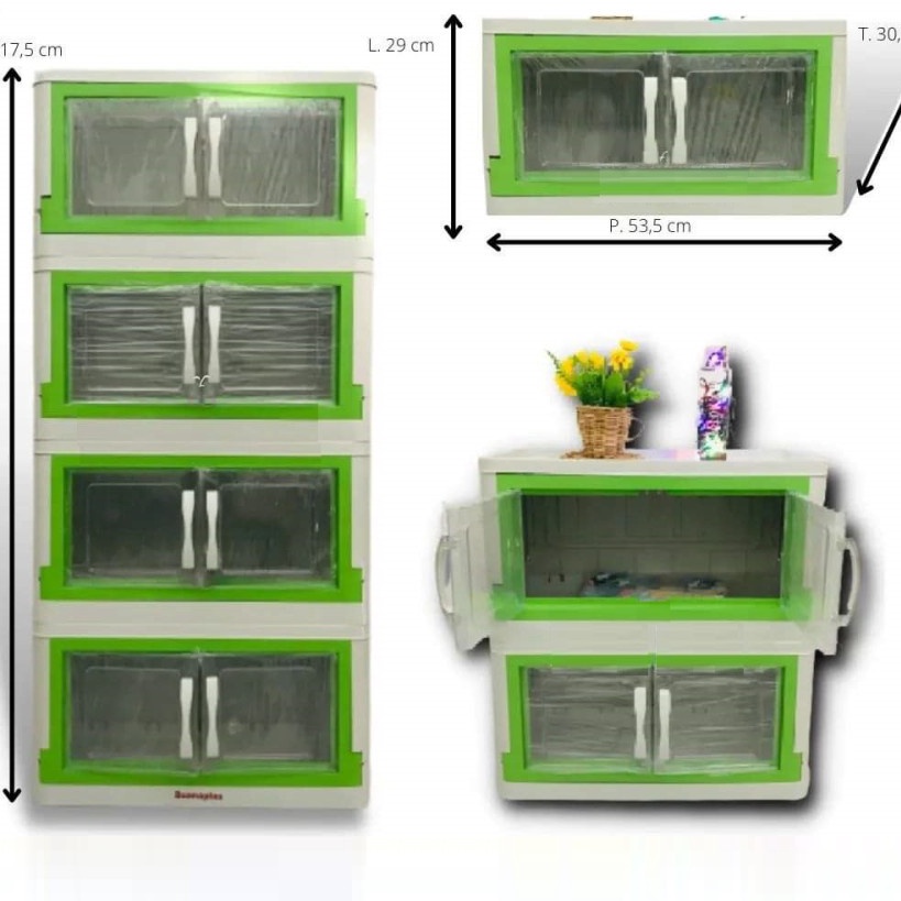 Jual C6369 Lemari Susun Plastik Milenial Rak Portabel Tingkat Serbaguna ...