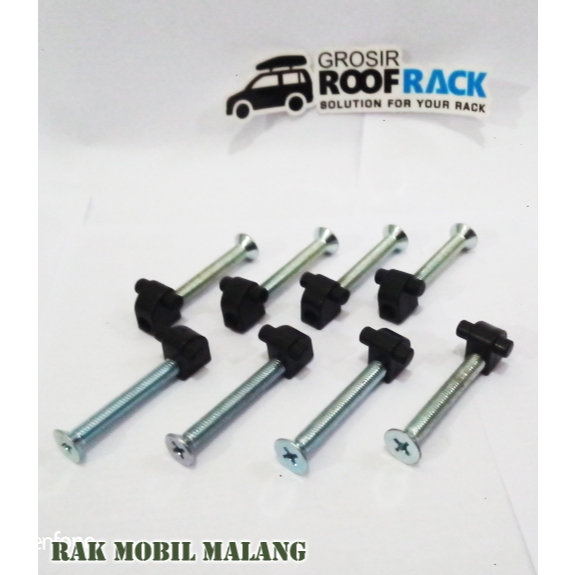 Jual Baut M8 Mur plastik dan besi crossbar cross bar rhino forac ...