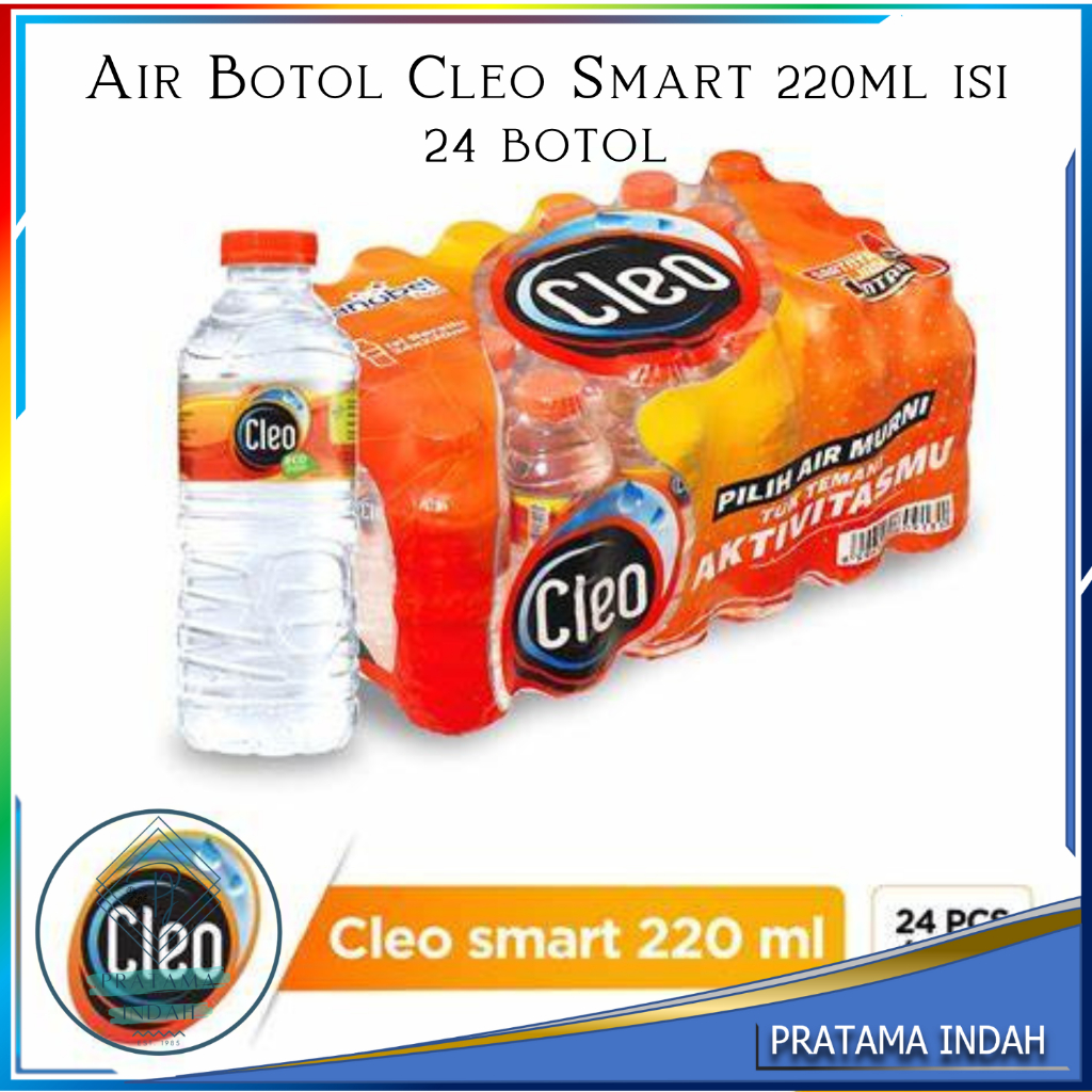 Jual CLEO BOTOL MINI 220 ML ISI 24 BOTOL - AIR MINERAL CLEO SMART 220ML | Shopee Indonesia