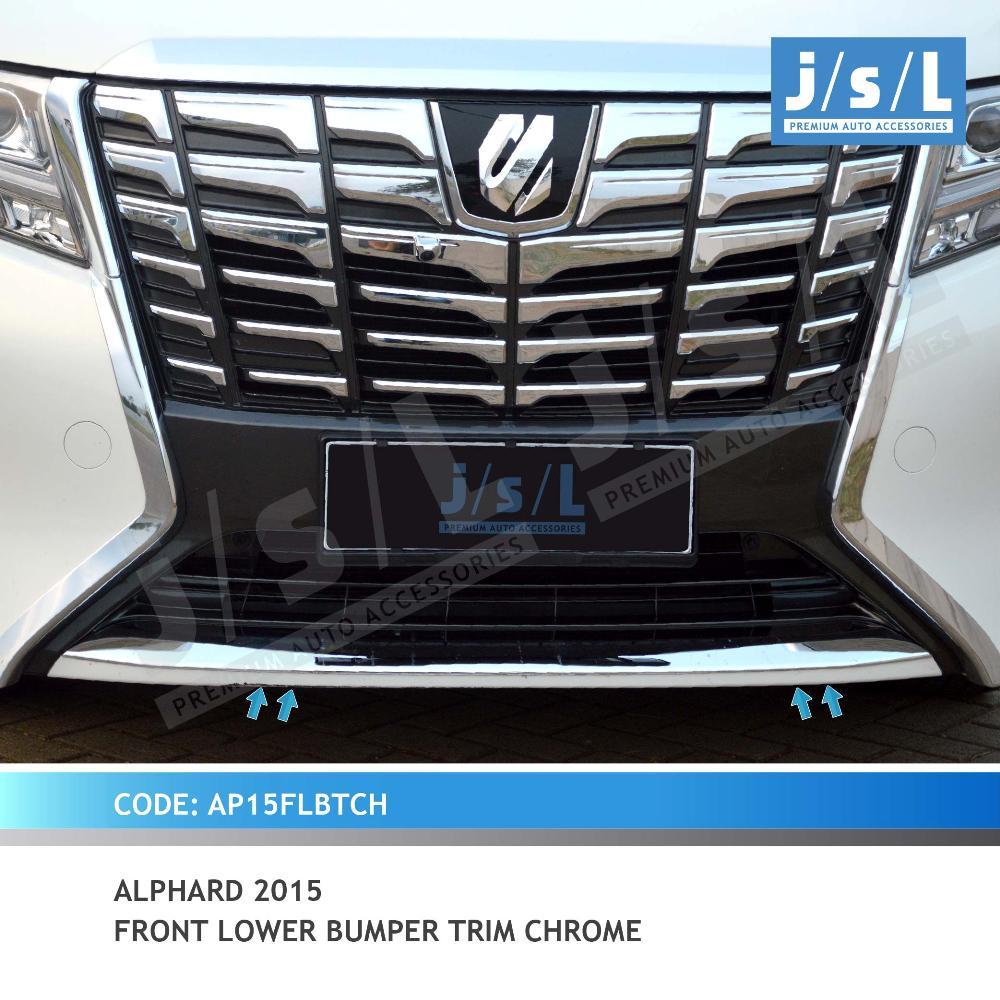 Jual FRONT BUMPER LOWER TRIM CHROME ALPHARD 15 LIST BUMPER BAWAH ...