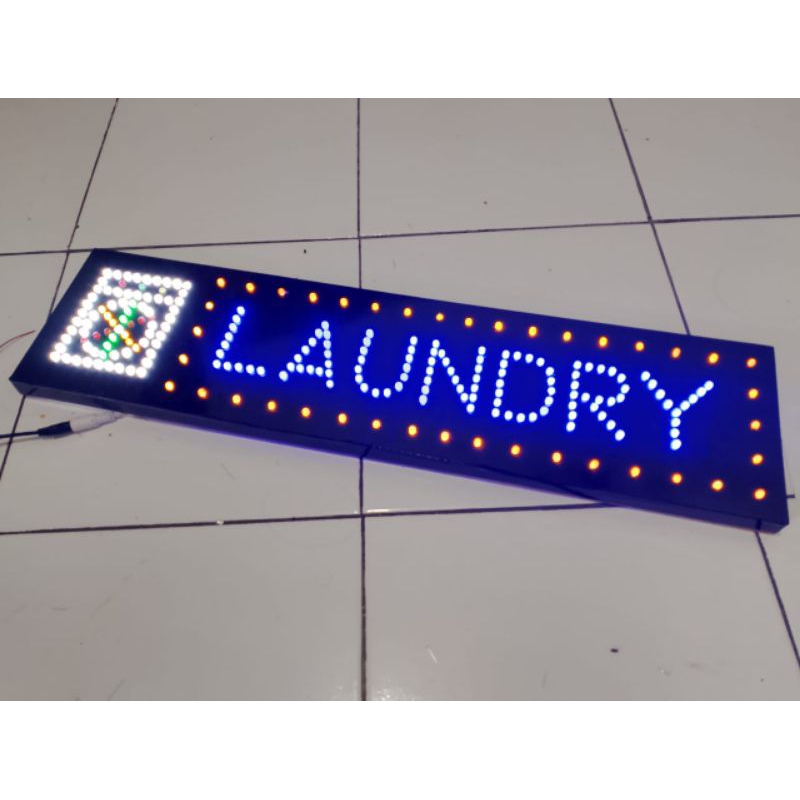 Jual TULISAN LAMPU LED LAUNDRY (+logo mesin cuci. | Shopee Indonesia