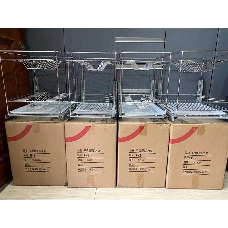 Jual rak piring rak botol kitchen set slow motion / rak piring tarik ...