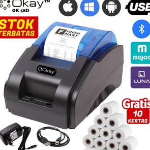 Jual OKAY OK 58D kes 1 thermal kasir Printer Bluetooth mini thermal ...