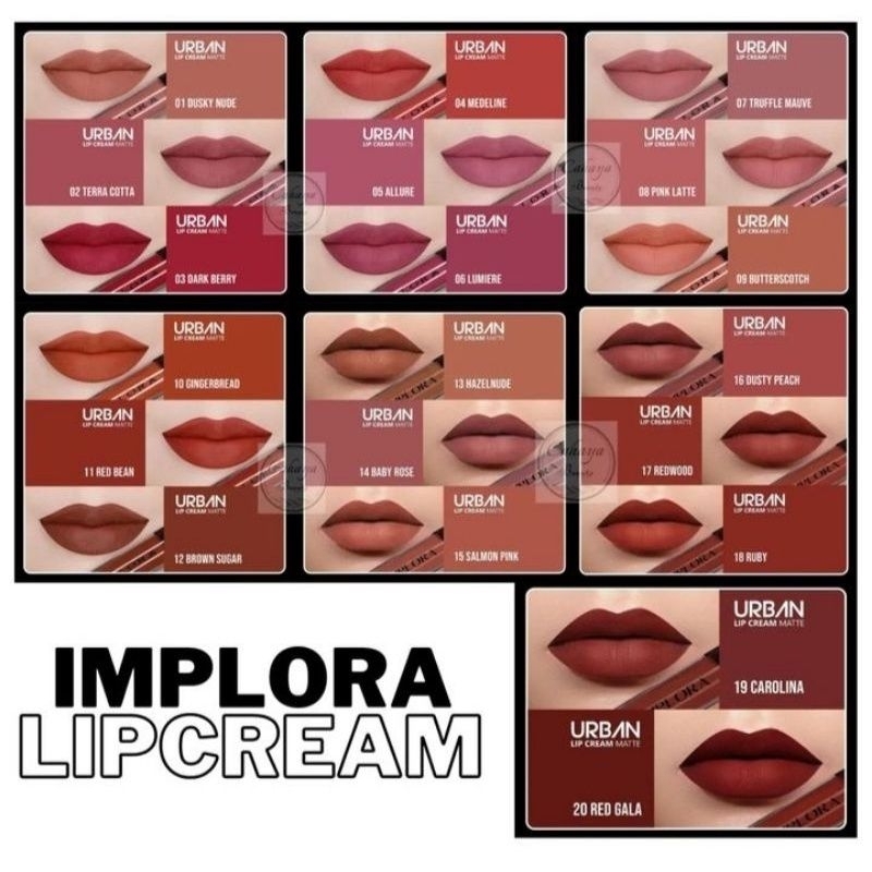 Jual IMPLORA LIP CREAM LENGKAP SHADE TERBARU | Shopee Indonesia