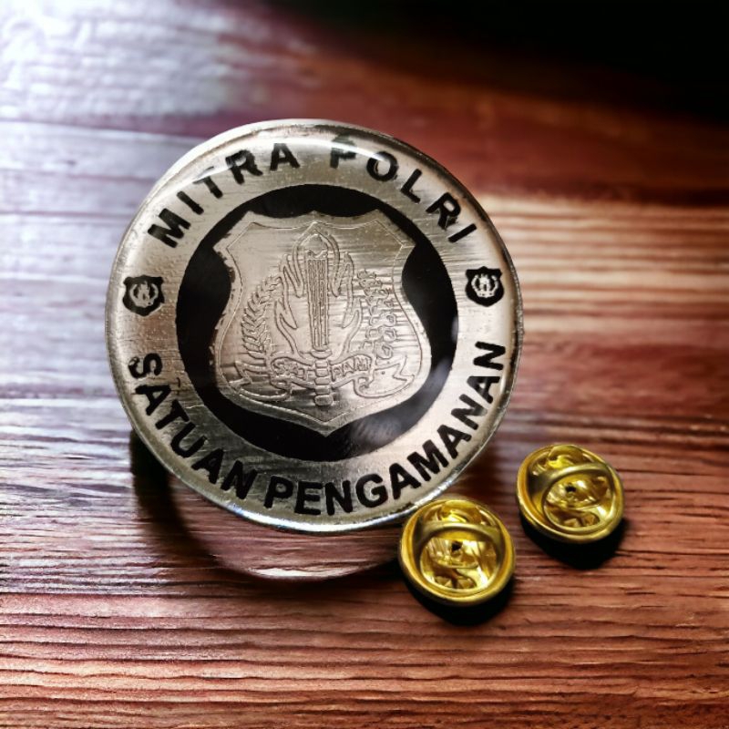 Jual pin mitra polri silver satpam security | Shopee Indonesia