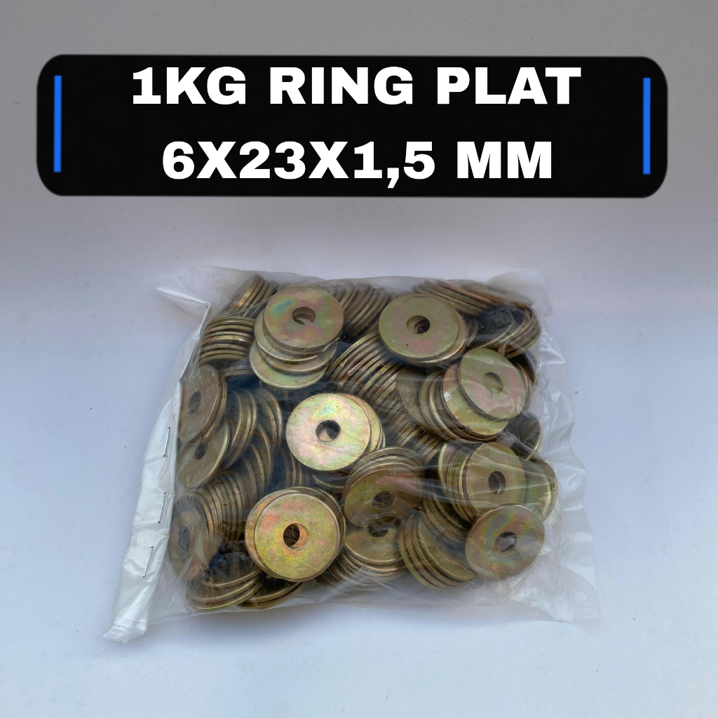Jual RING PLAT KILOAN | 1 KG RING PLAT 6X23x1,5 MM | RING PLAT M6 ...