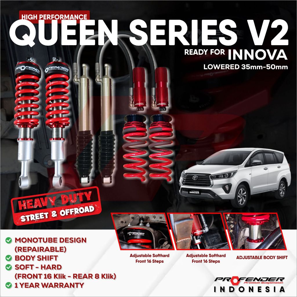 Jual PROMO !!! [QUEEN SERIES] Suspensi Shockbreaker PROFENDER MONOTUBE ...