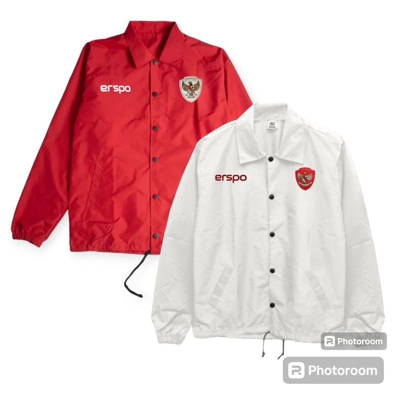 Jual jaket coach timnas indonesia terbaru logo garuda 2024 unisex big ...