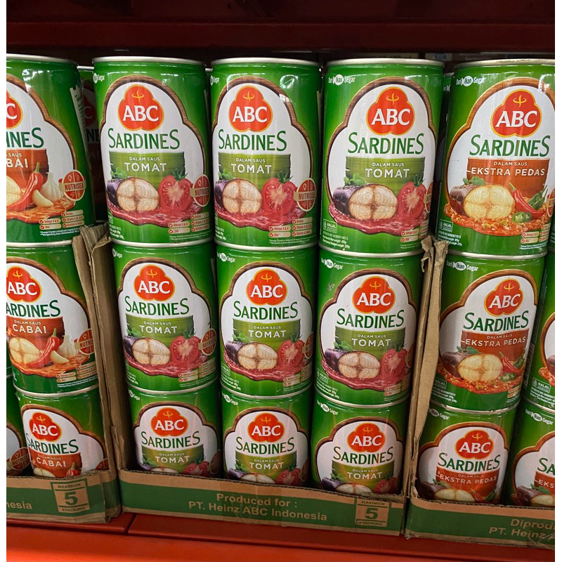 Jual ABC Sarden Saus Cabai 425 Gr // Sarden Kaleng // Ikan kaleng ...