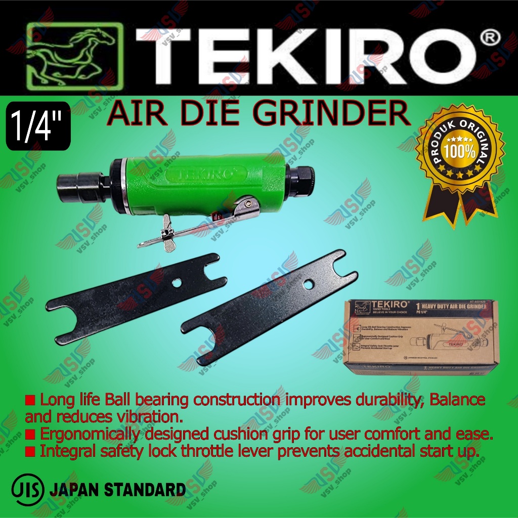 Jual TEKIRO Air Die Grinder 1/4" Alat Gurinda Angin 6mm Tuner Mesin ...