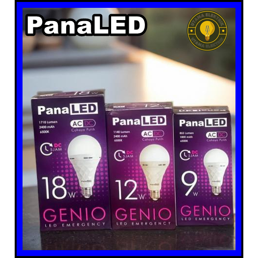 Jual Lampu LED PANALED Genio Emergency 9W,12W,18W Bohlam Capsule Cahaya ...