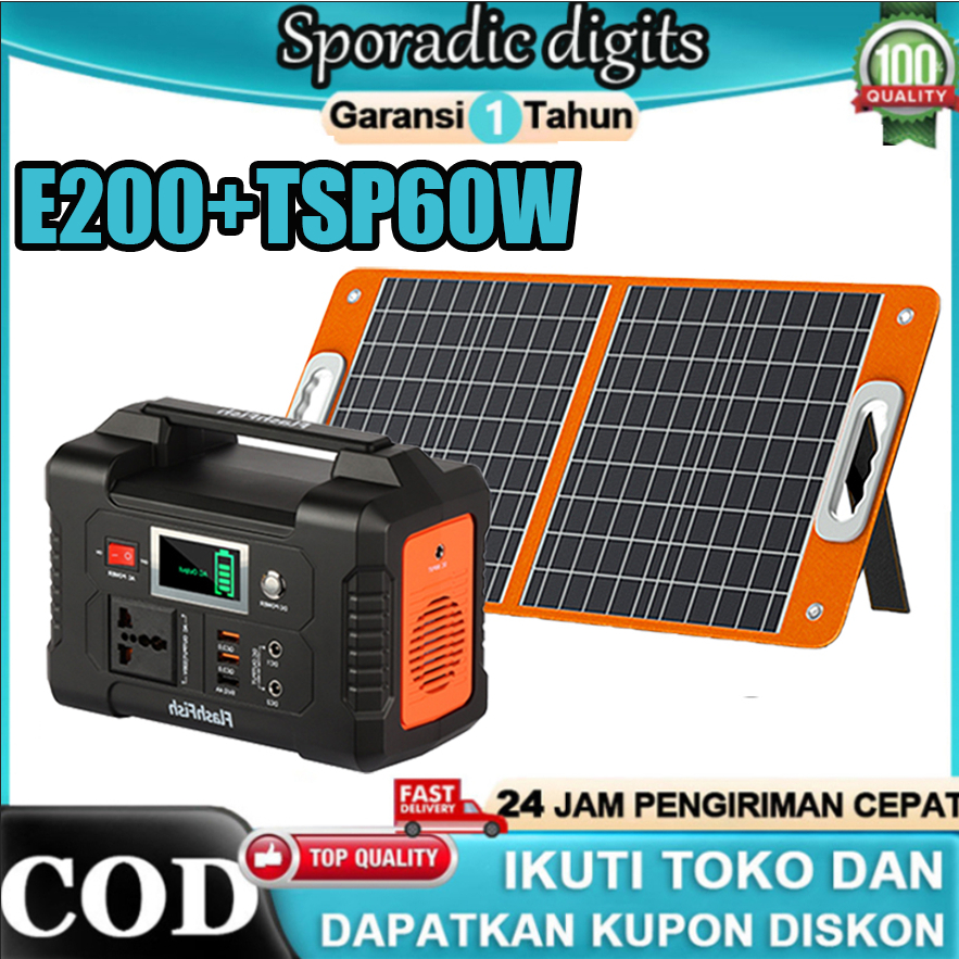Jual (Garansi 1 Tahun) Pengisi Daya Tenaga Surya Lipat Portabel FlashFish 220V 150W untuk ...