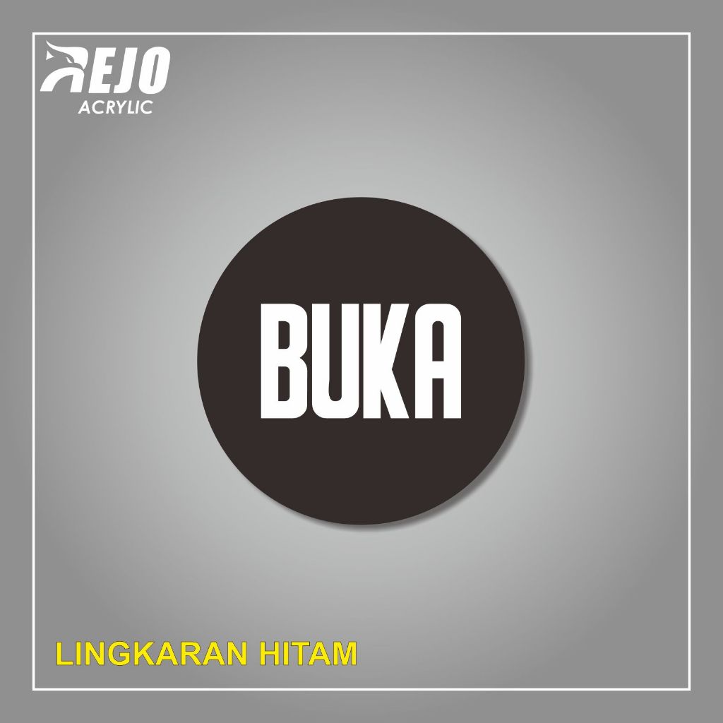 Jual Signage Acrylic BUKA Toko Kantor Sign Board Akrilik Papan Nama ...