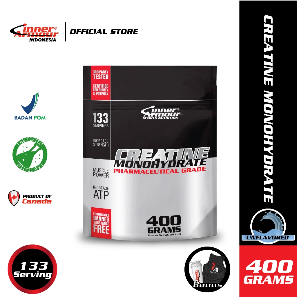 Jual Inner Armour Creatine Monohydrate 400 Gram Unflavored BPOM ...