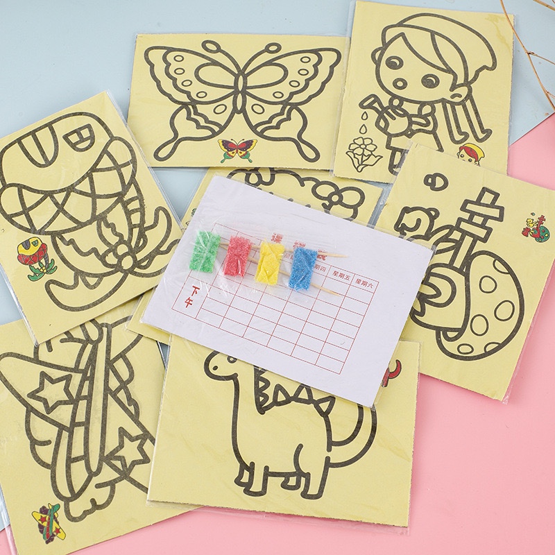 Jual Pasir Lukis Mewarnai Pasir DIY Mainan Anak Keterampilan | Shopee ...