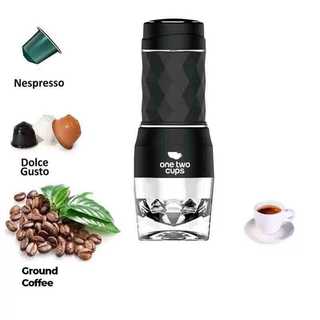 Jual One Two Cups Hand Press Mini Espresso Coffee Maker 3 in 1 20 Bar ...