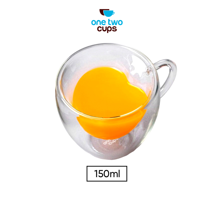Jual One Two Cups Cangkir Kopi Anti Panas Double Wall Love Series 150ml | Shopee Indonesia