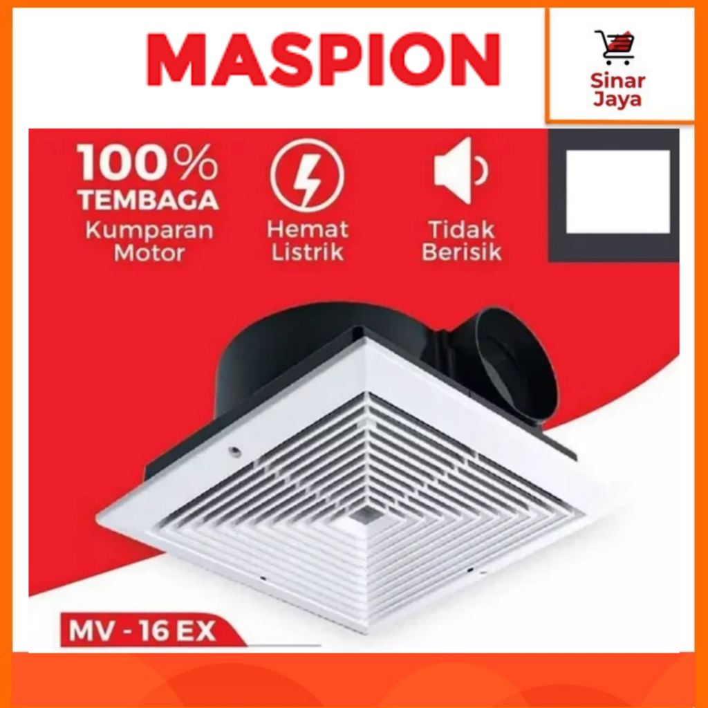 Jual MASPION MV-16 EX Ceiling Exhaust Fan / Exhaust Fan Plafon (Corong ...