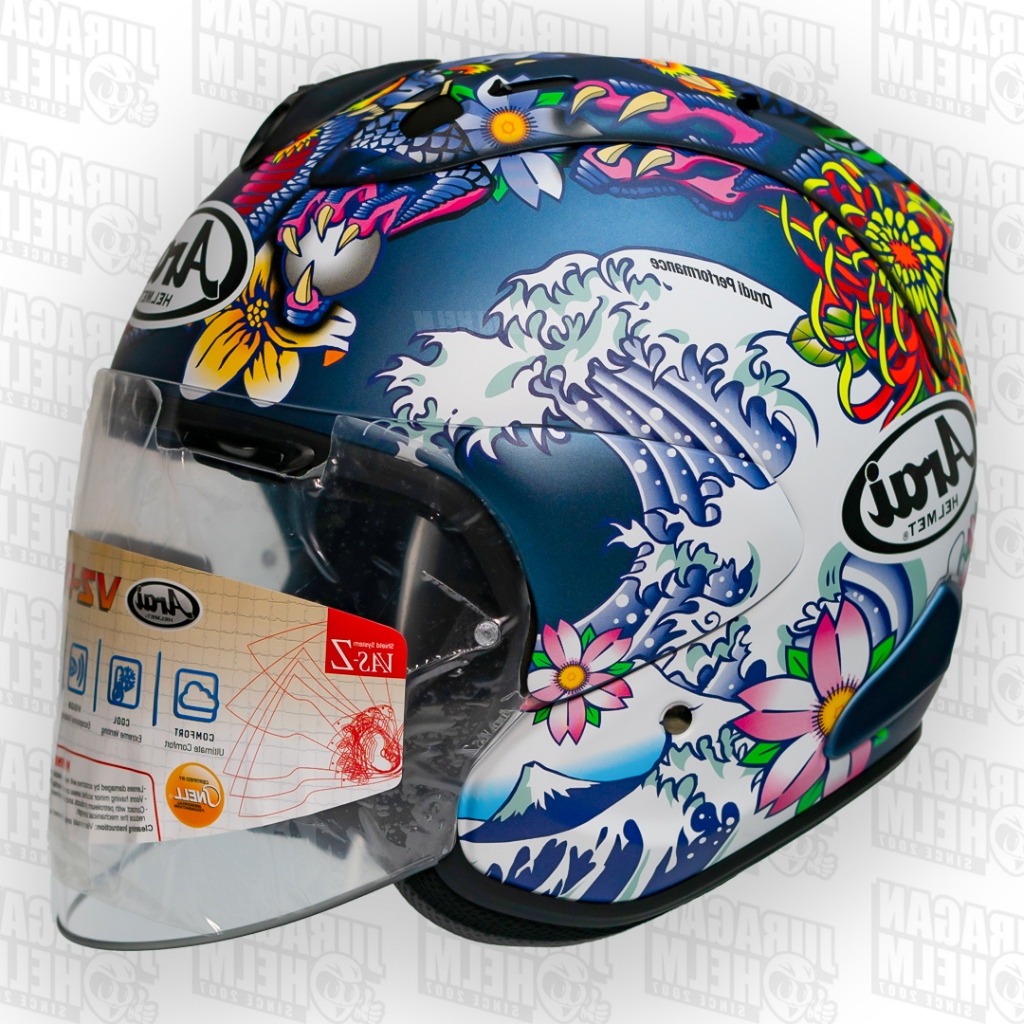 Jual Helm Arai VZ RAM Oriental Flat Blue | Shopee Indonesia