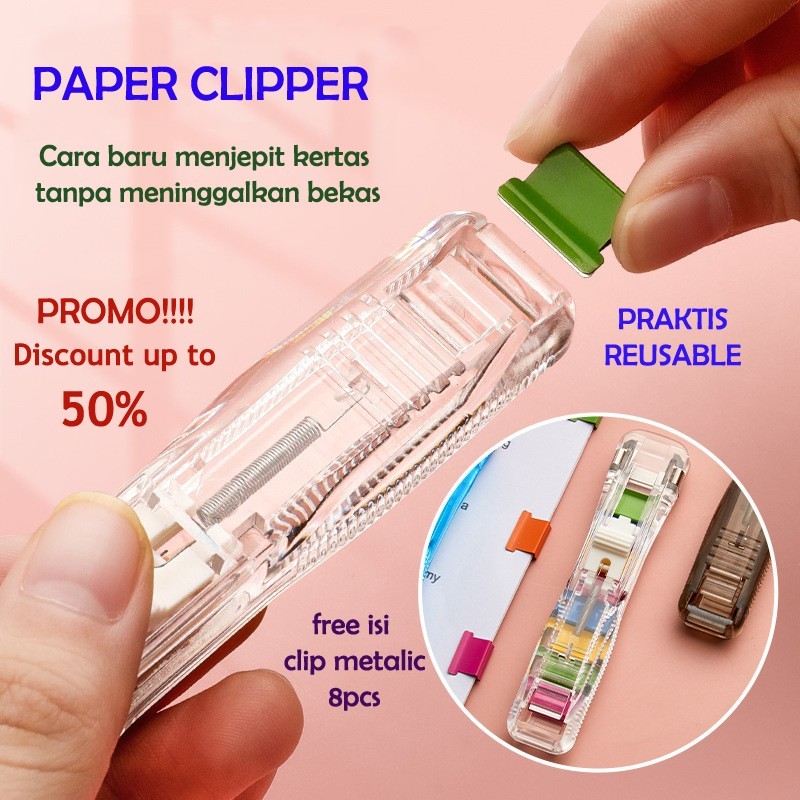 Jual BONA PAPER CLIPPER PENJEPIT KERTAS PORTABLE STUDENT OFFICE ...