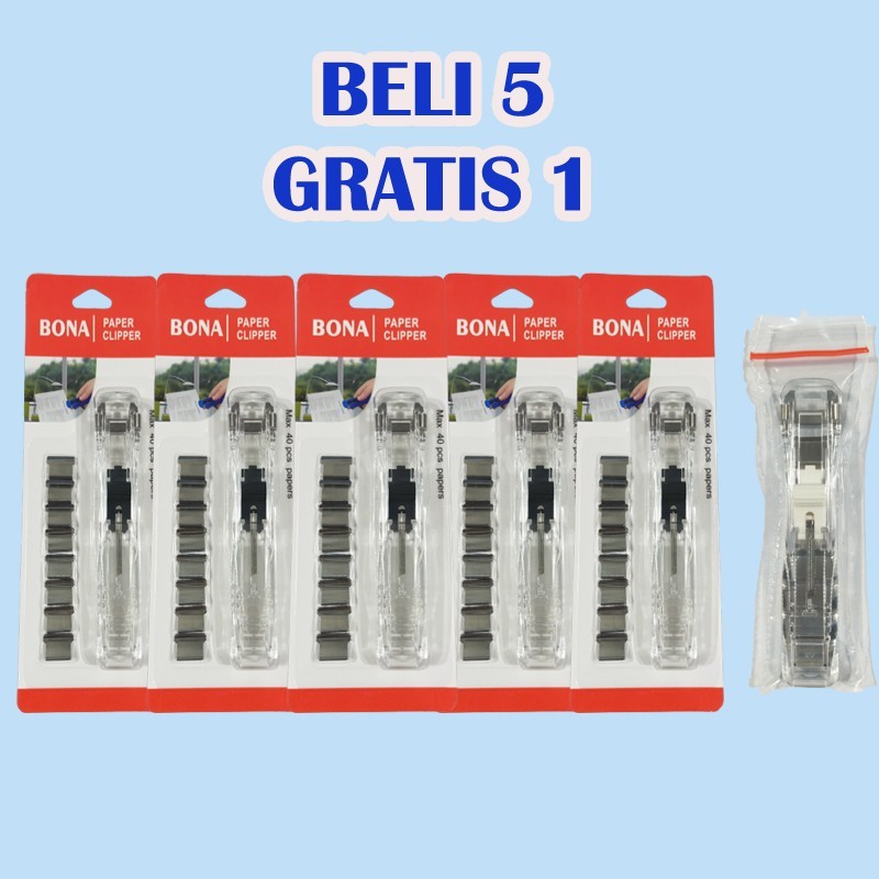 Jual BONA PAPER CLIPPER PENJEPIT KERTAS PORTABLE STUDENT OFFICE ...