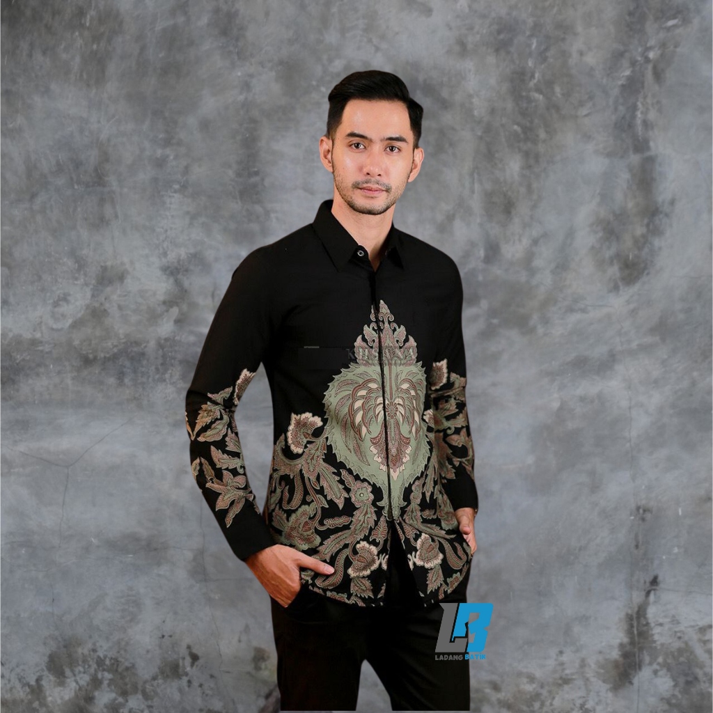 Jual Kemeja Batik Pria Lengan Panjang Modern New Arrival Size M L XL ...
