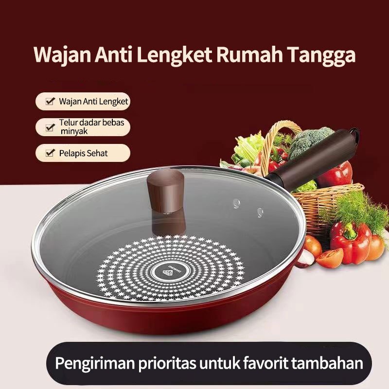 Jual Set Wajan Penggorengan Anti Lengket Diamond Wok Pan /Wok Pan ...