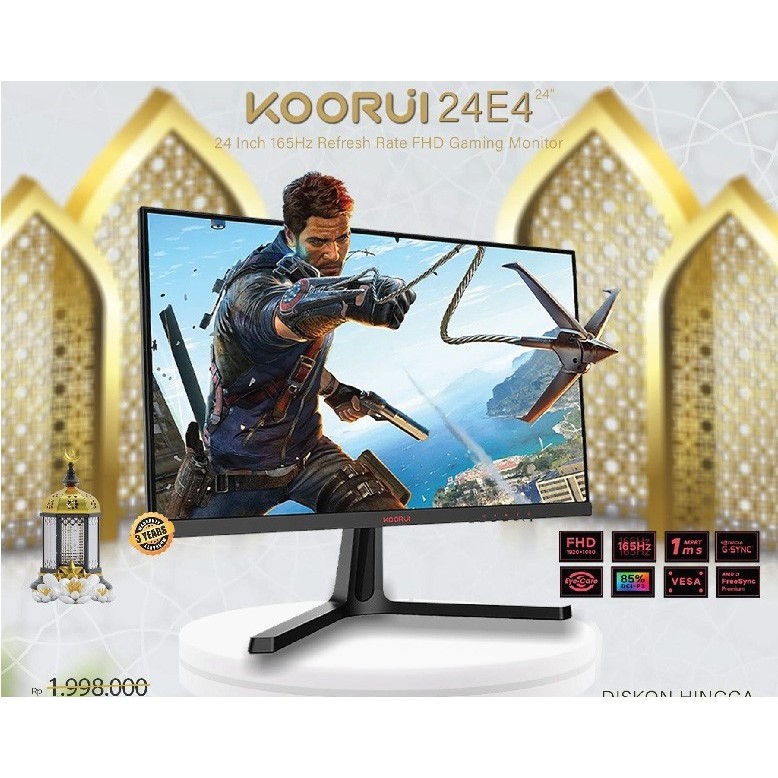 Jual KOORUI 24E4 Inch Gaming Monitor FHD 1920*1080 Computer Monitor ...