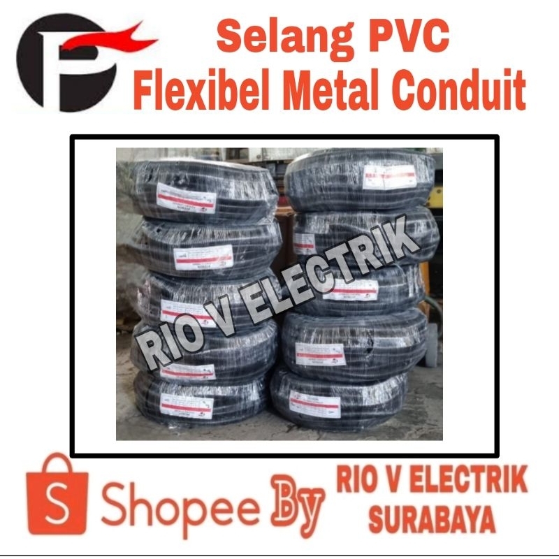 Jual Selang Pelindung Kabel PVC FLEXIBLE METAL CONDUIT 3" PITHON 75 mm PTN-75PVC 3 inch 3 inci ...