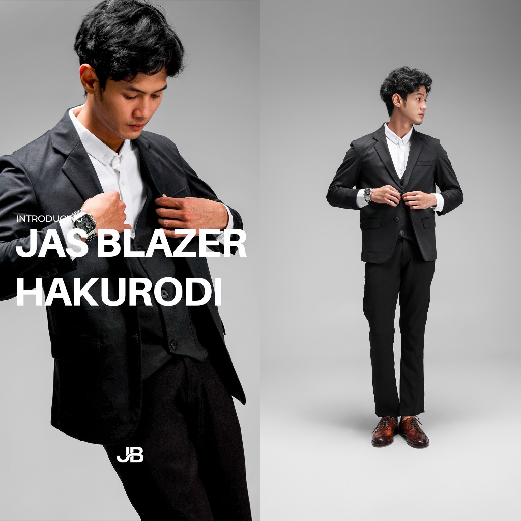 Jual JB - Jas Blazer Hakurodi Black - Jas Formal Pria | Shopee Indonesia