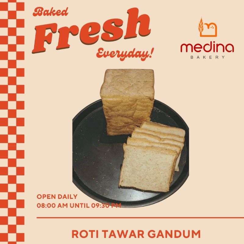 Jual Roti Tawar Gandum by Medina Bakery | Shopee Indonesia