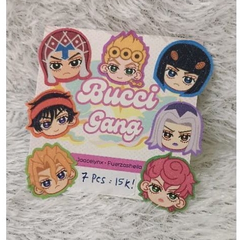 Jual Jojo Bizarre Adventure Bucci Gang sticker set | Shopee Indonesia