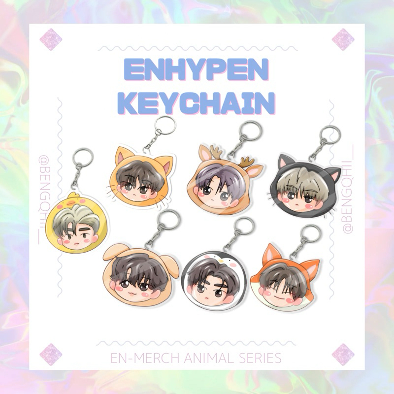Jual enhypen animal fanart akrilik keychain (heeseung, jungwon ...