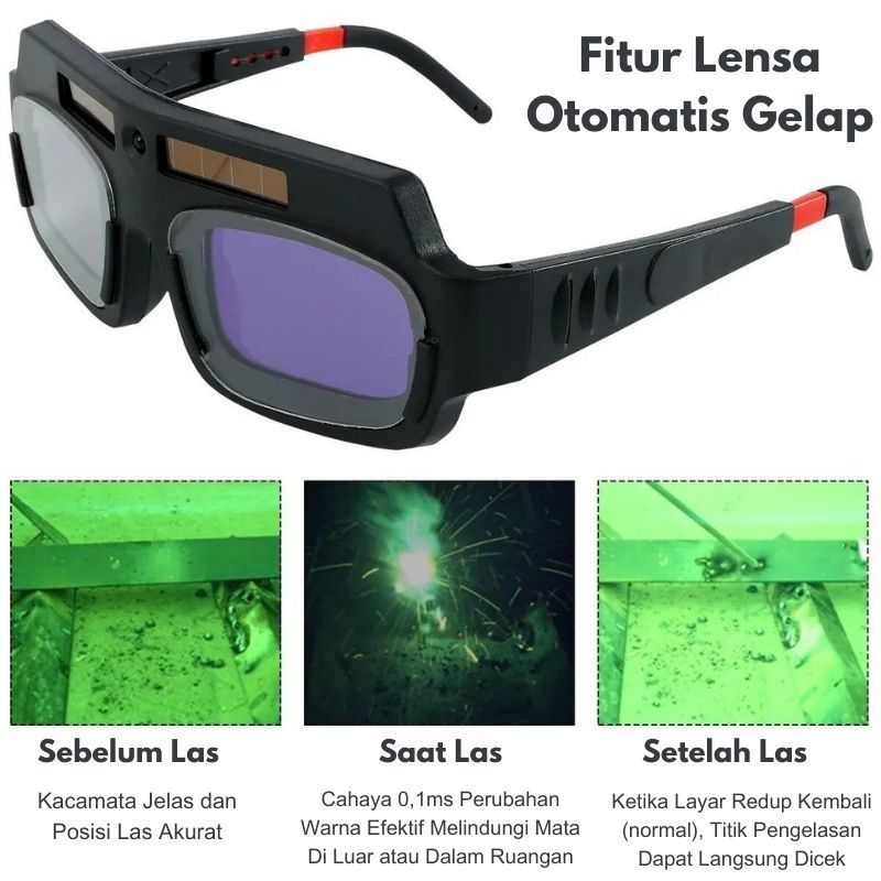 Jual Toko Cimeng Kacamata Las Otomatis Auto Dark Welding Glasses Anti ...