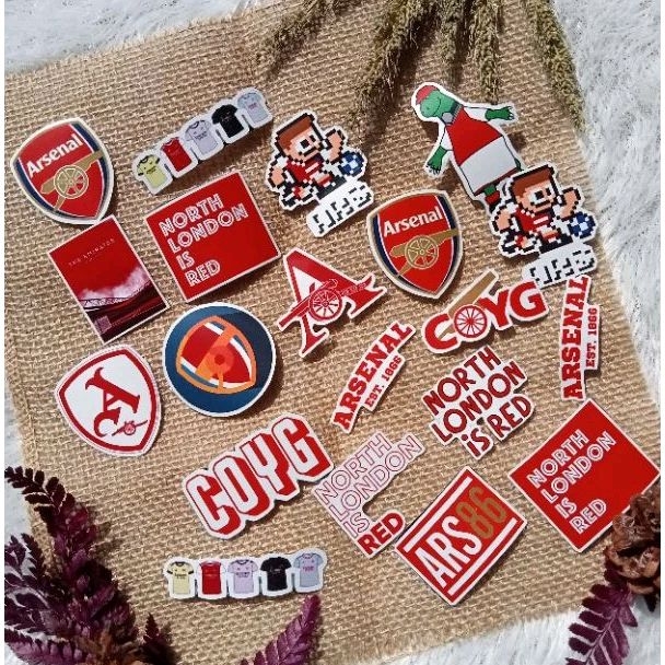 Jual STIKER CLUB BOLA ARSENAL ANTI AIR ISI 100 PCS | Shopee Indonesia