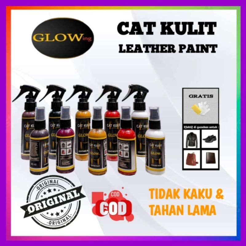 Jual Cat Kulit Sepatu Repaint Canvas Cat jaket kulit tas Glowing ...