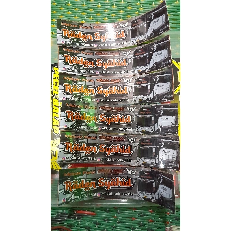 Jual STIKER bus telolet pecel balap RADEN SYAHID ori 100% | Shopee ...