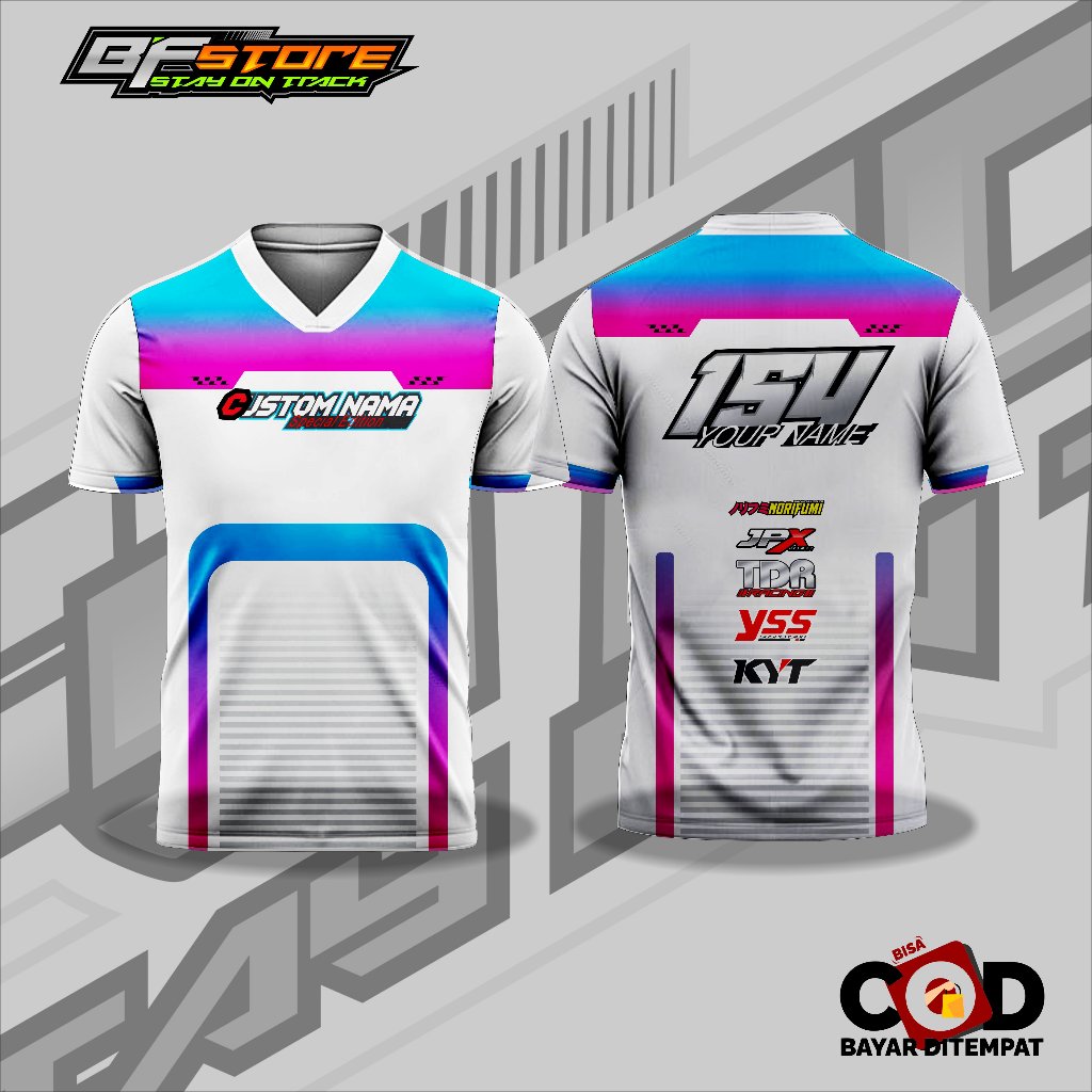 Jual Baju Jersey Racing Balap Full Printing Desain Bebas Custom Bisa ...