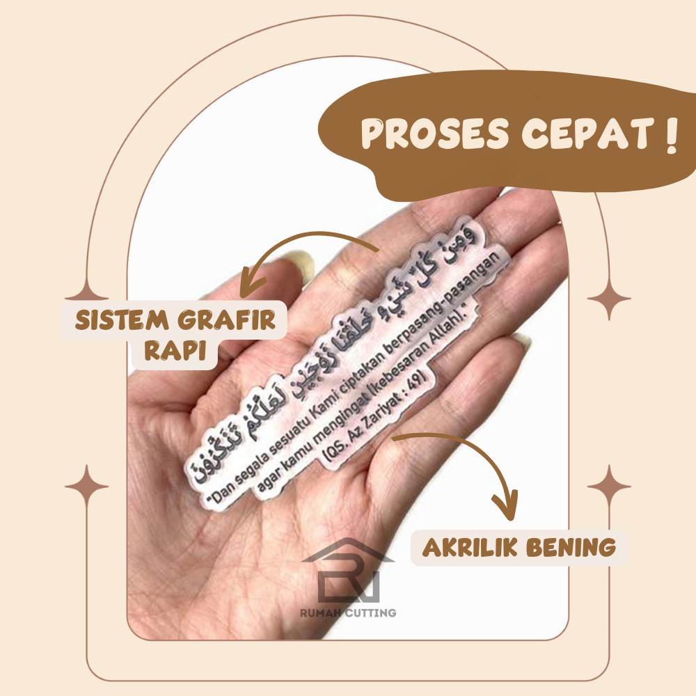 Jual Ayat Outline Akrilik Bening Mahar Pernikahan Tulisan Ayat ...