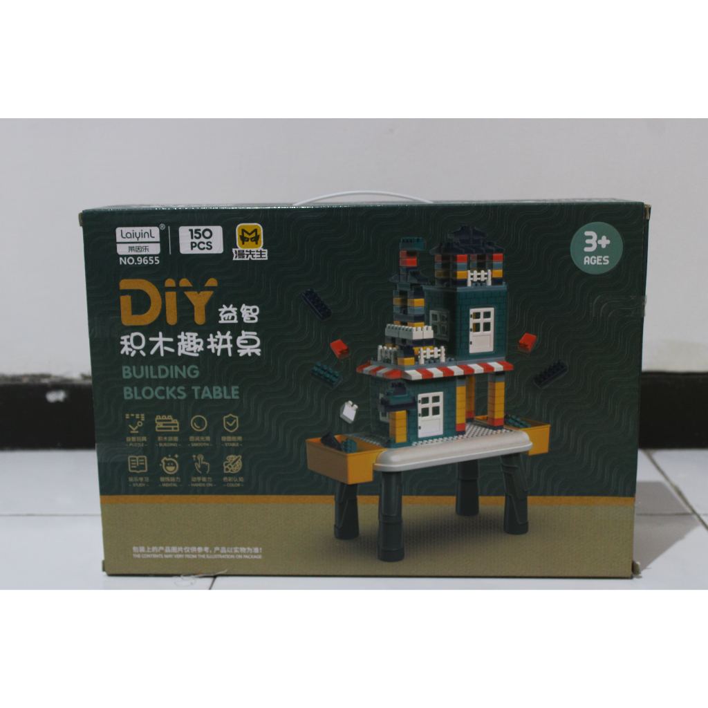 Jual [034] Mainan anak Murah Mainan Brick Balok Susunan Meja anak DIY ...