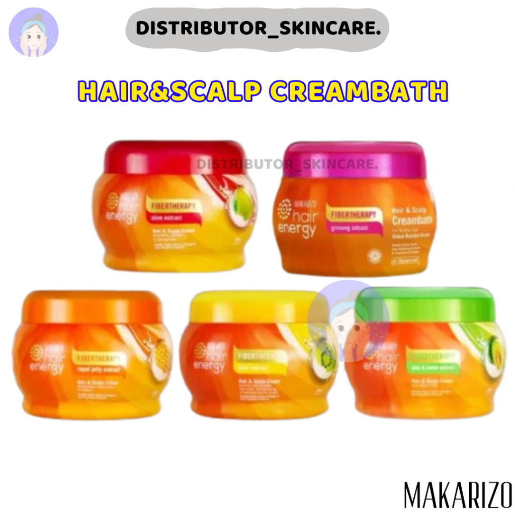 Jual Makarizo Hair Energy Hair & Scalp Creambath Fibertherapy 500gr ...