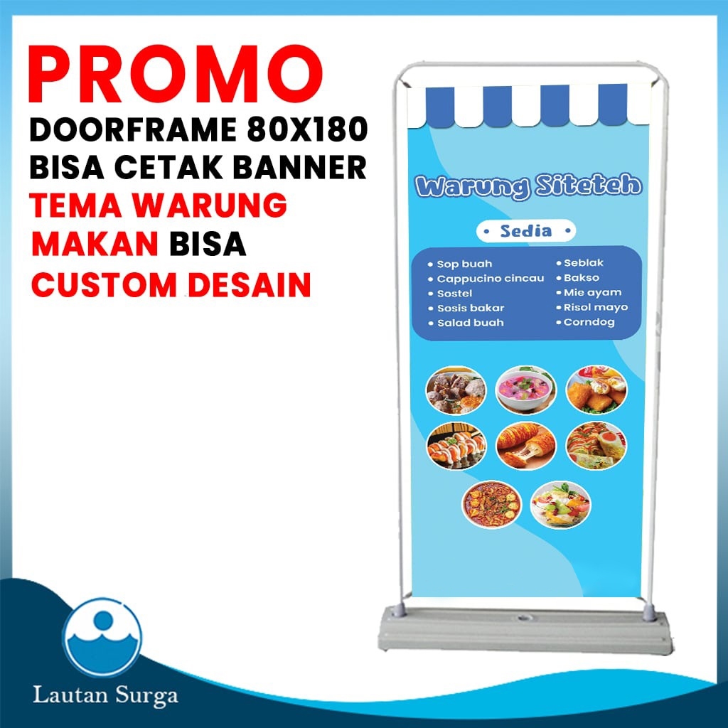 Jual (PAKET STANDING Door Frame Air 80x180) Cetak Stand Banner Spanduk ...
