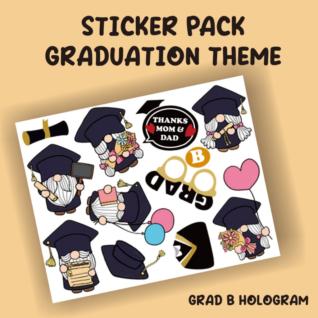 Jual STICKER PACK GRADUATION THEME PAKET STIKER KELULUSAN WISUDA ...