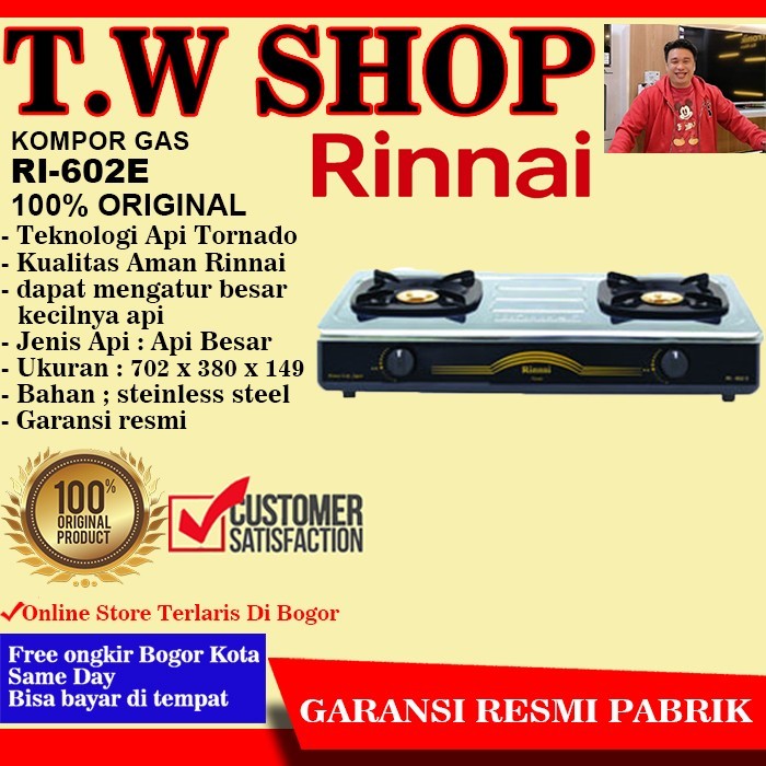 Jual Kompor Rinnai 2 Tungku RI 602 E | Shopee Indonesia
