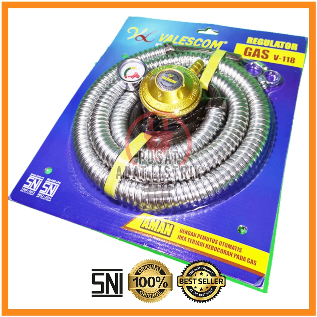 Jual SELANG GAS DAN REGULATOR METER KOMPLIT SNI AMAN / SELANG GAS ...