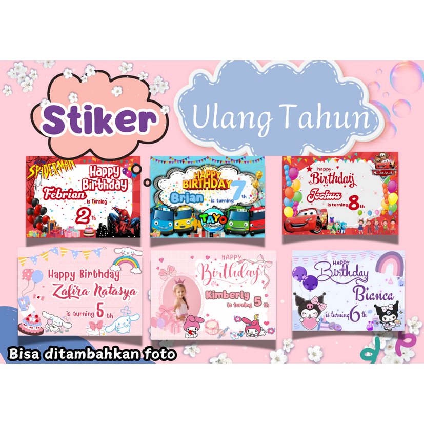 Jual Stiker ulang tahun/stiker nasi bento/isi 20pcs/kartu ulang tahun ...