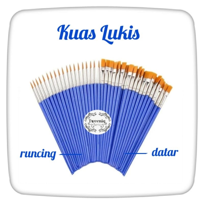 Jual Kuas lukis nylon luster dust cat air akrilik sepatu datar flat ...