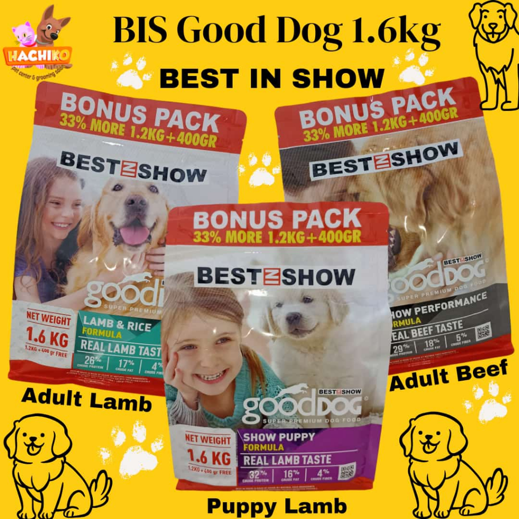 Jual Best In Show Good Dog Puppy 1.6kg/Best In Show Good Dog Adult 1 ...
