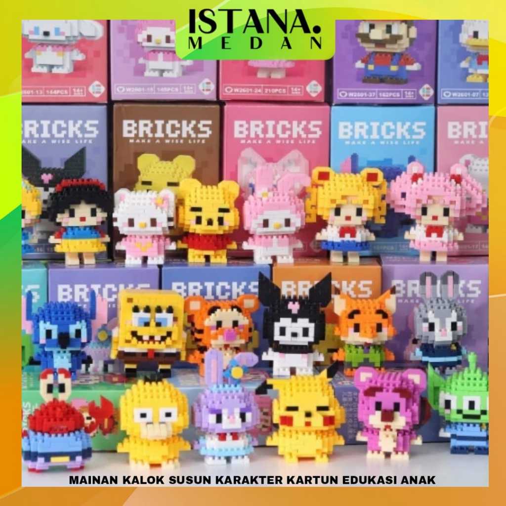 Jual MAINAN BALOK SUSUN KARAKTER KARTUN EDUKASI ANAK / MAINAN MINI BLOK ...