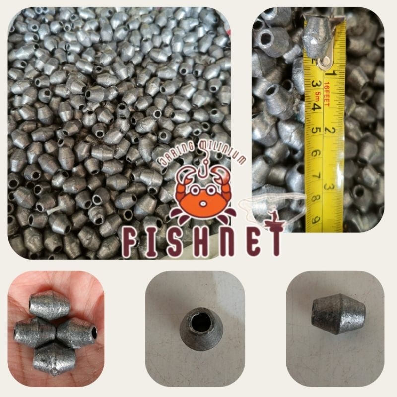 Jual timah pancing/ timah pemberat jaring （perkg）1kg-100bj | Shopee ...